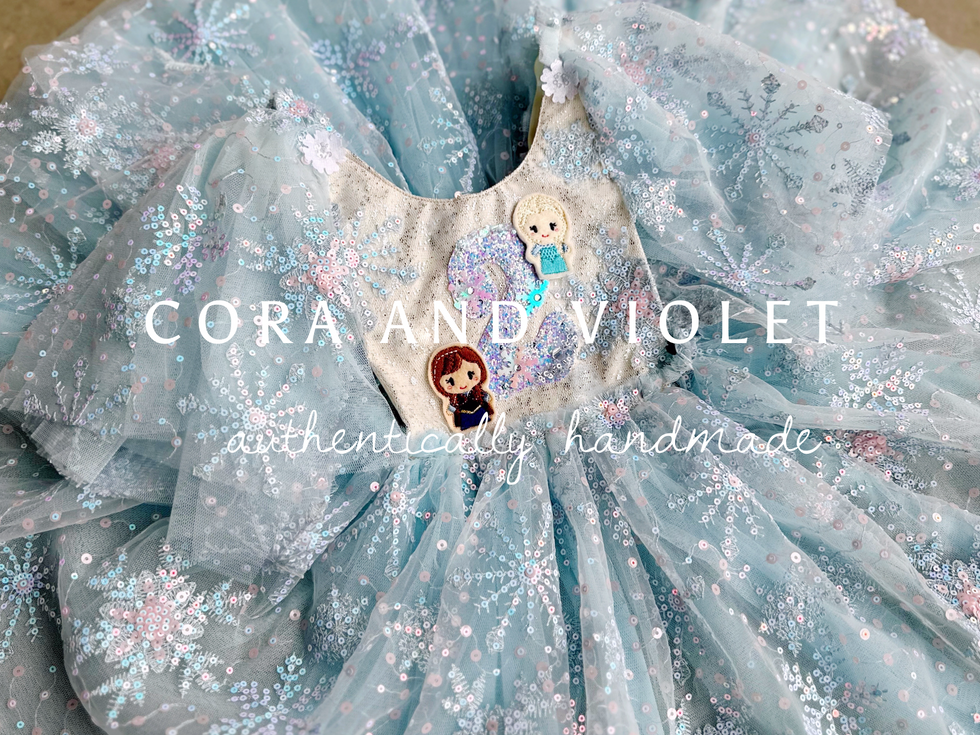 Frozen Birthday dress – Cora and Violet