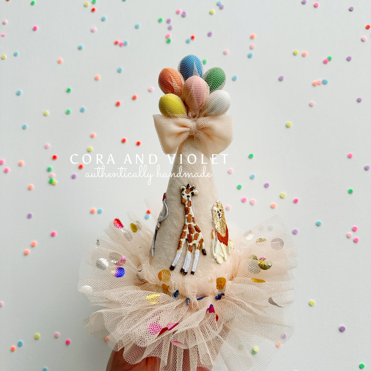 The Party Animal Milestone Hat – Artisan Tulle & Hand-Shaped Balloons ...